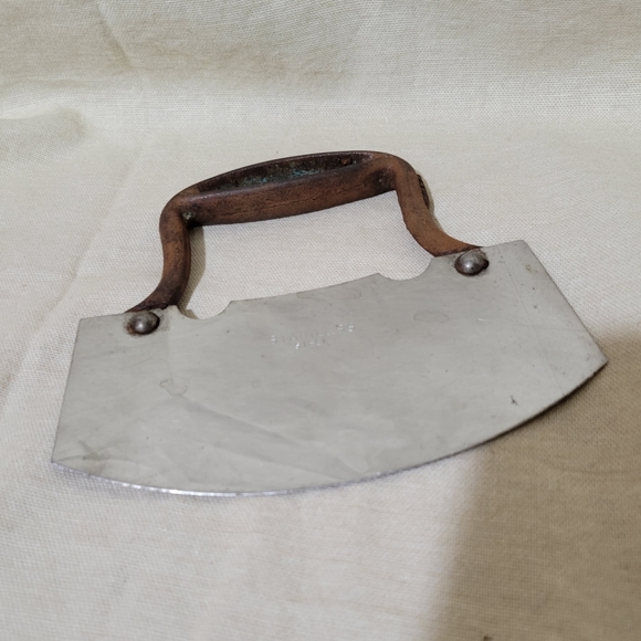 Kitchen | Vintage Stainless Steel Mezalluna Rocking Chopper Mincer With ...